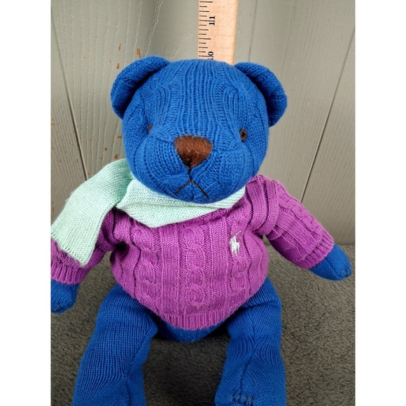 Ralph Lauren | Toys | Vintage Polo Ralph Lauren Blue Teddy Bear Plush ...
